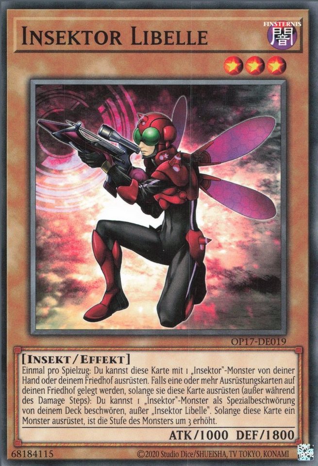 Recollectibles Sammelkarte Yugioh Karte Insektor Libelle Deutsch Yu Gi