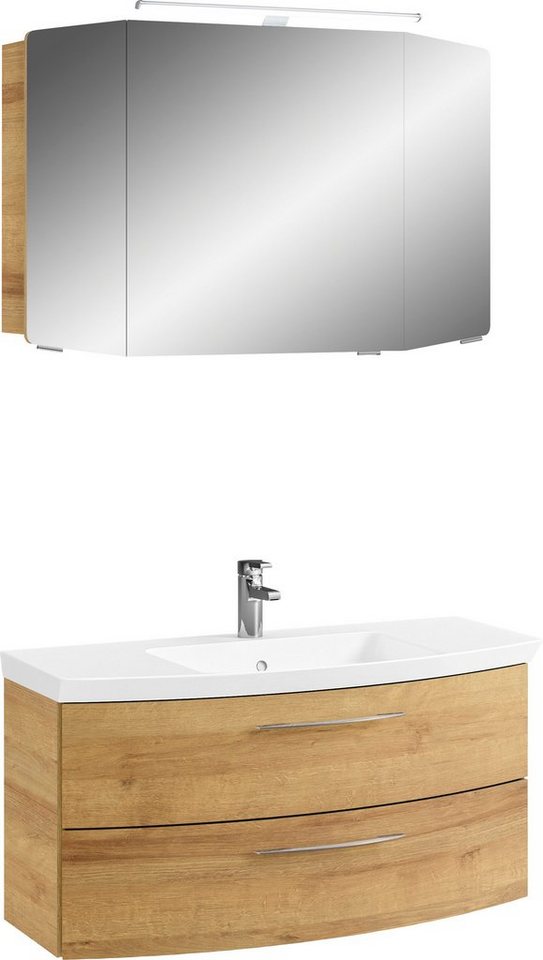 Saphir Badmöbel Set Cassca Sprint 2 Teilig Mineralmarmor Waschtisch Mit
