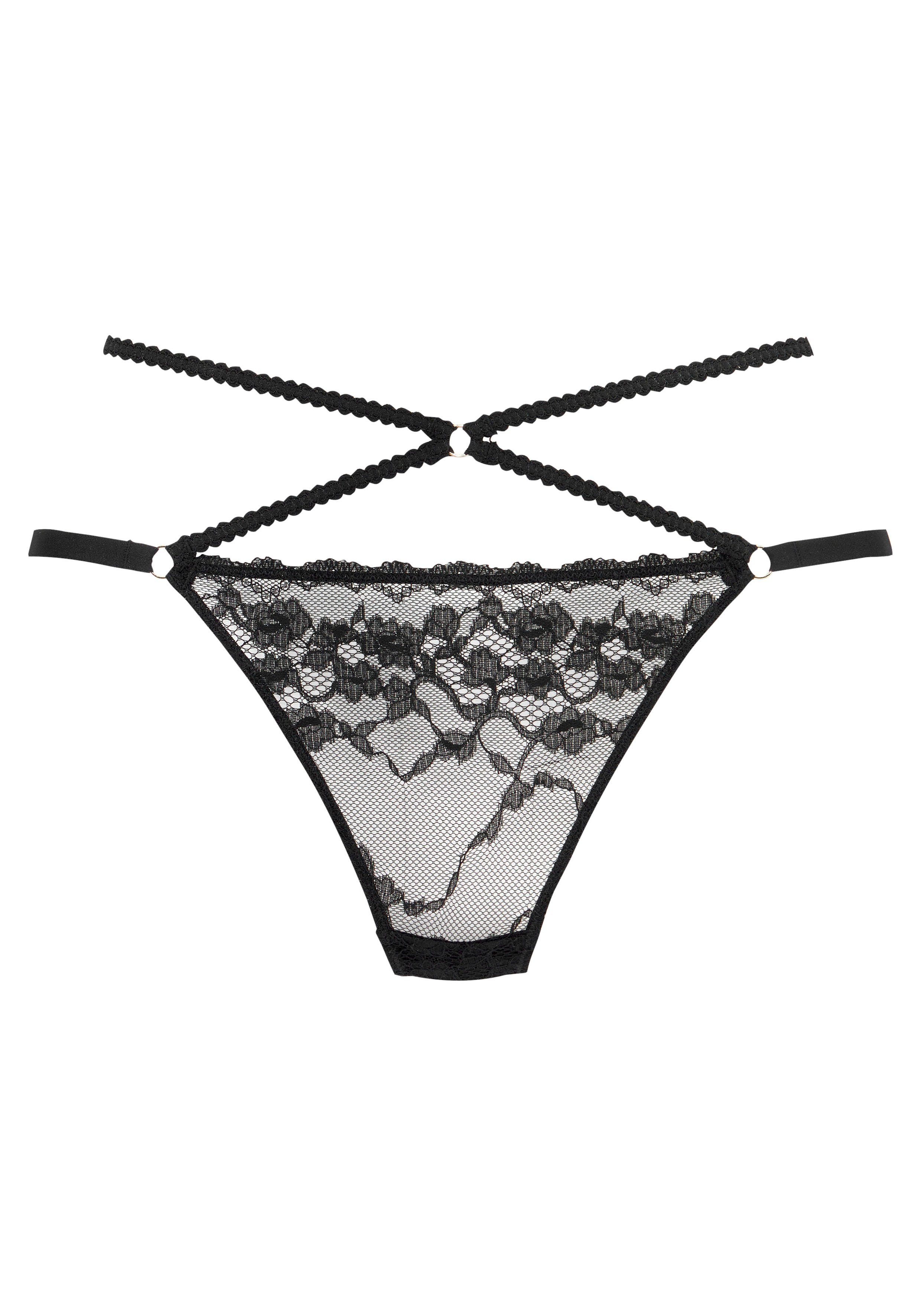 petite fleur gold String mit verführerischem Bund in Bänder-Optik ...