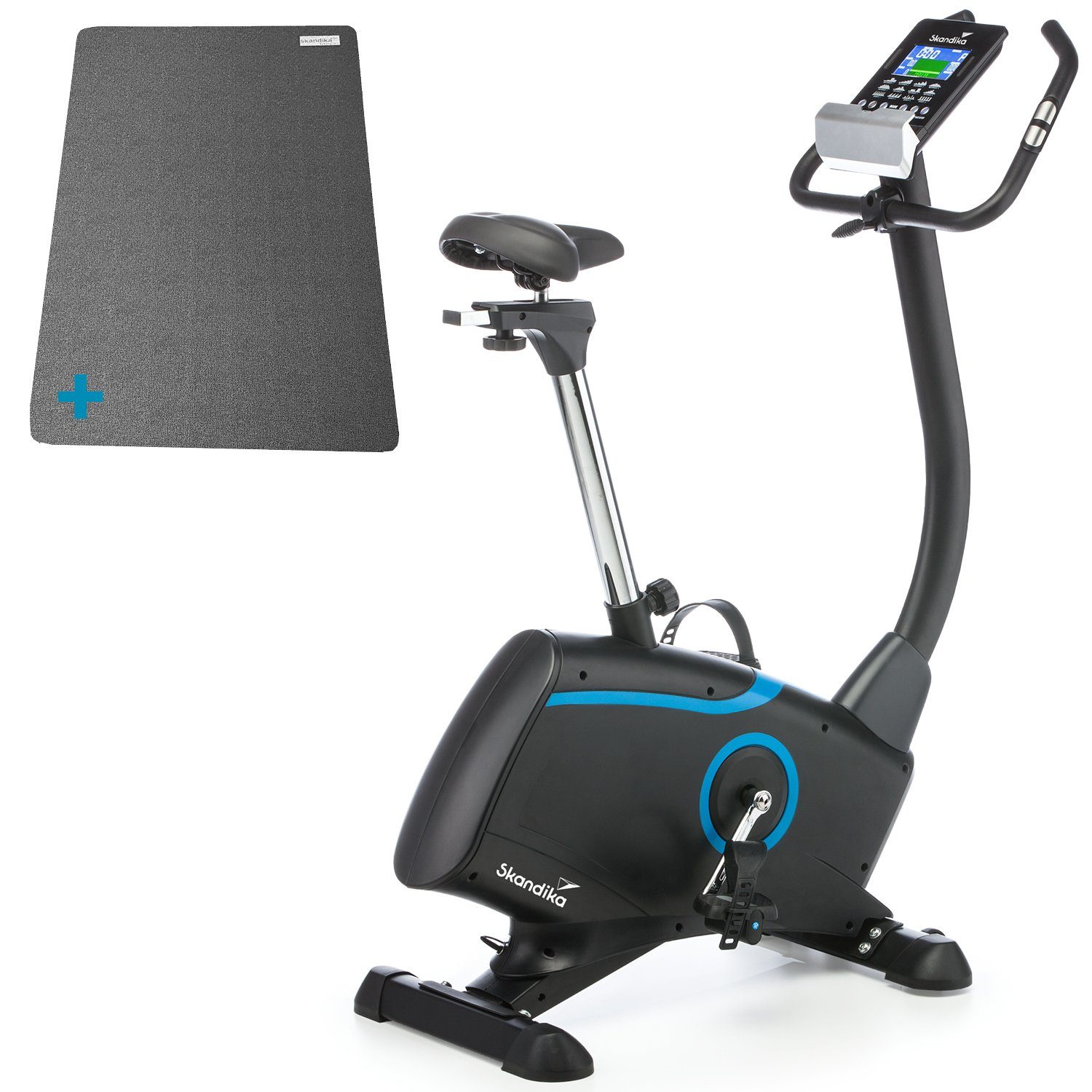 Skandika Heimtrainer Cardio Bike Atlantis mit Matte, App Steuerung, Bluetooth (mit ...