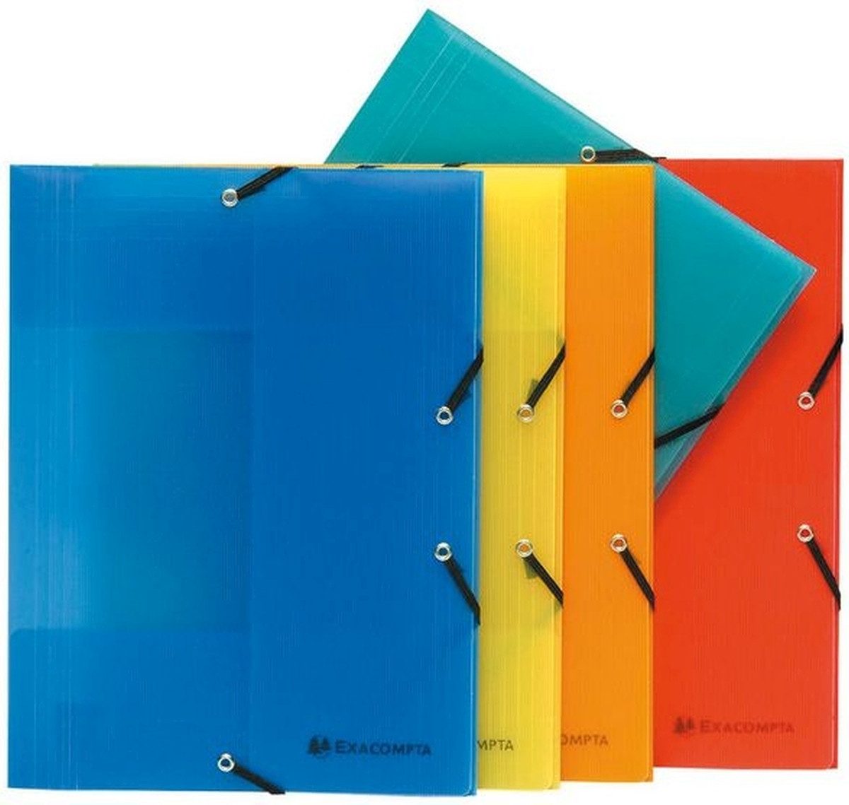 EXACOMPTA Fächermappe Eckspannmappe Linicolor A4 PP 800my farbig sortiert