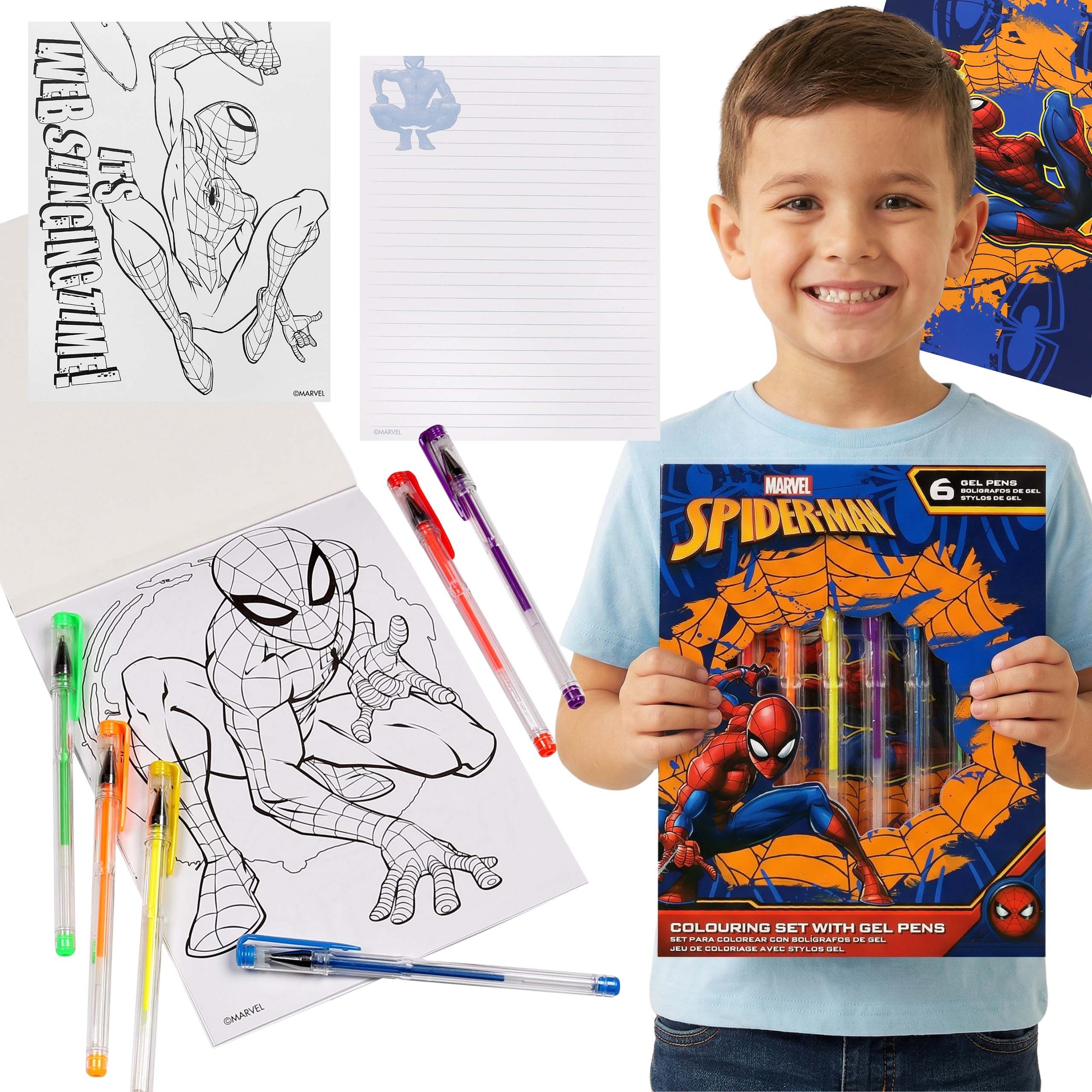 MARVEL Malvorlage MARVEL Spider-Man Kreativset Kinder Malset Gelstifte ...