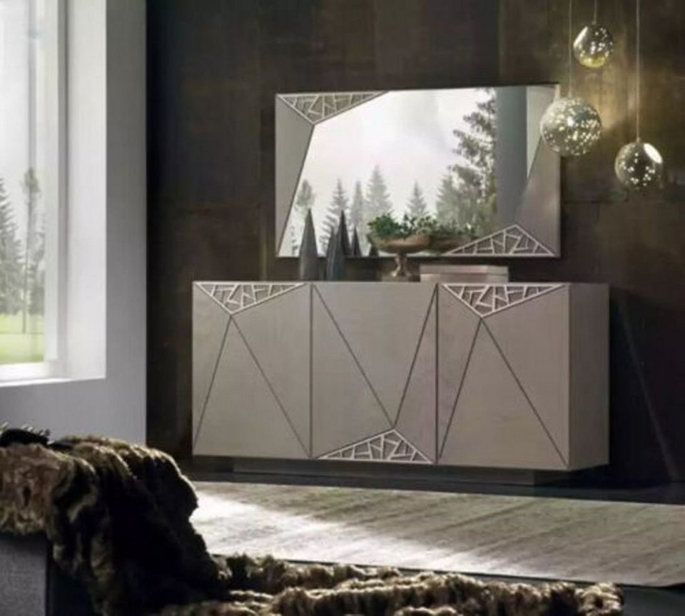 Jvmoebel Sideboard Grau Sideboard Holz Kommoden Wohnzimmer Italien