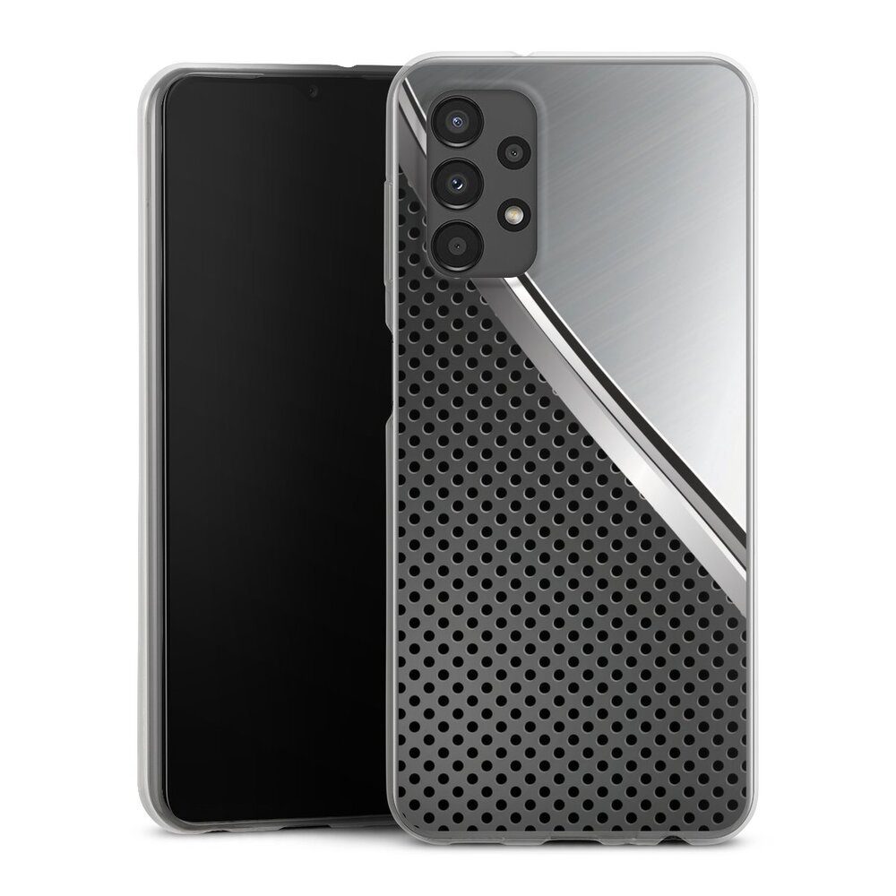 Deindesign Handyhülle Carbon Stahl Metall Duo Metal Surface Samsung