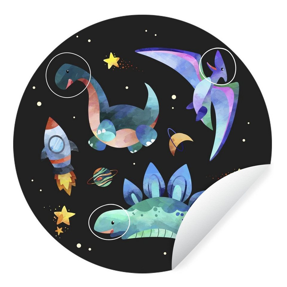 Muchowow Wandsticker Dinosaurier Rakete Kinder Mädchen Kinder