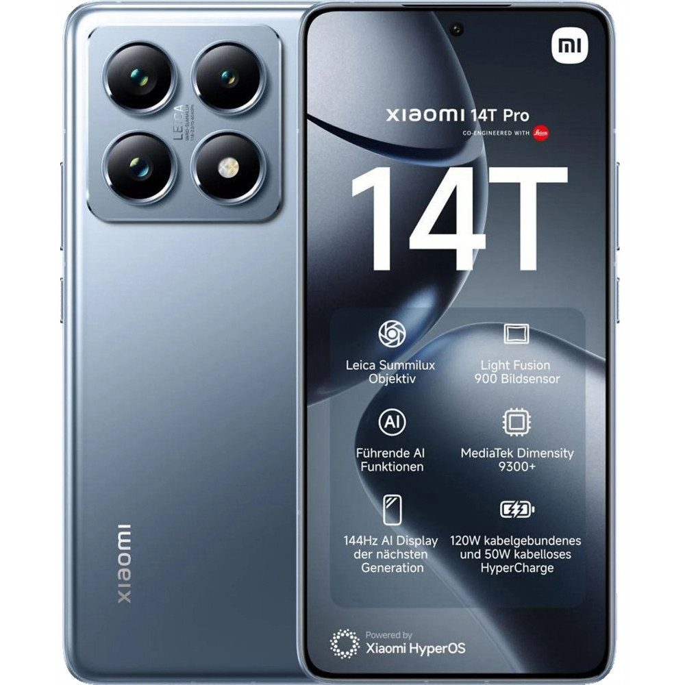 Xiaomi 14T Pro 5G 1 TB / 12 GB - Smartphone - titan blue Smartphone (6,67 Zoll)