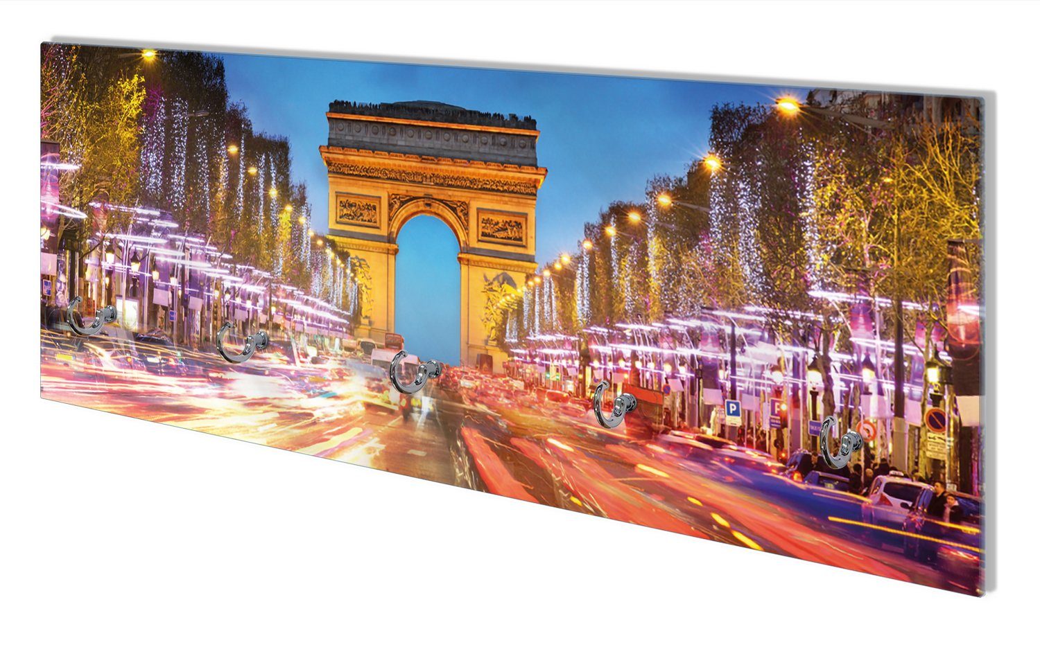 Wallario Wandgarderobe Arc De Triomphe In Paris Bei Nacht 1 Teilig