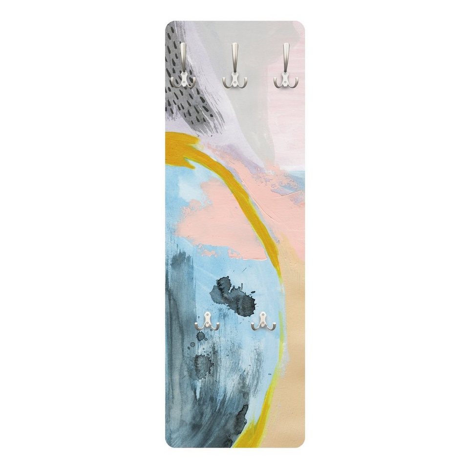 Bilderdepot24 Garderobenpaneel Rosa Abstrakt Aquarell Kunst