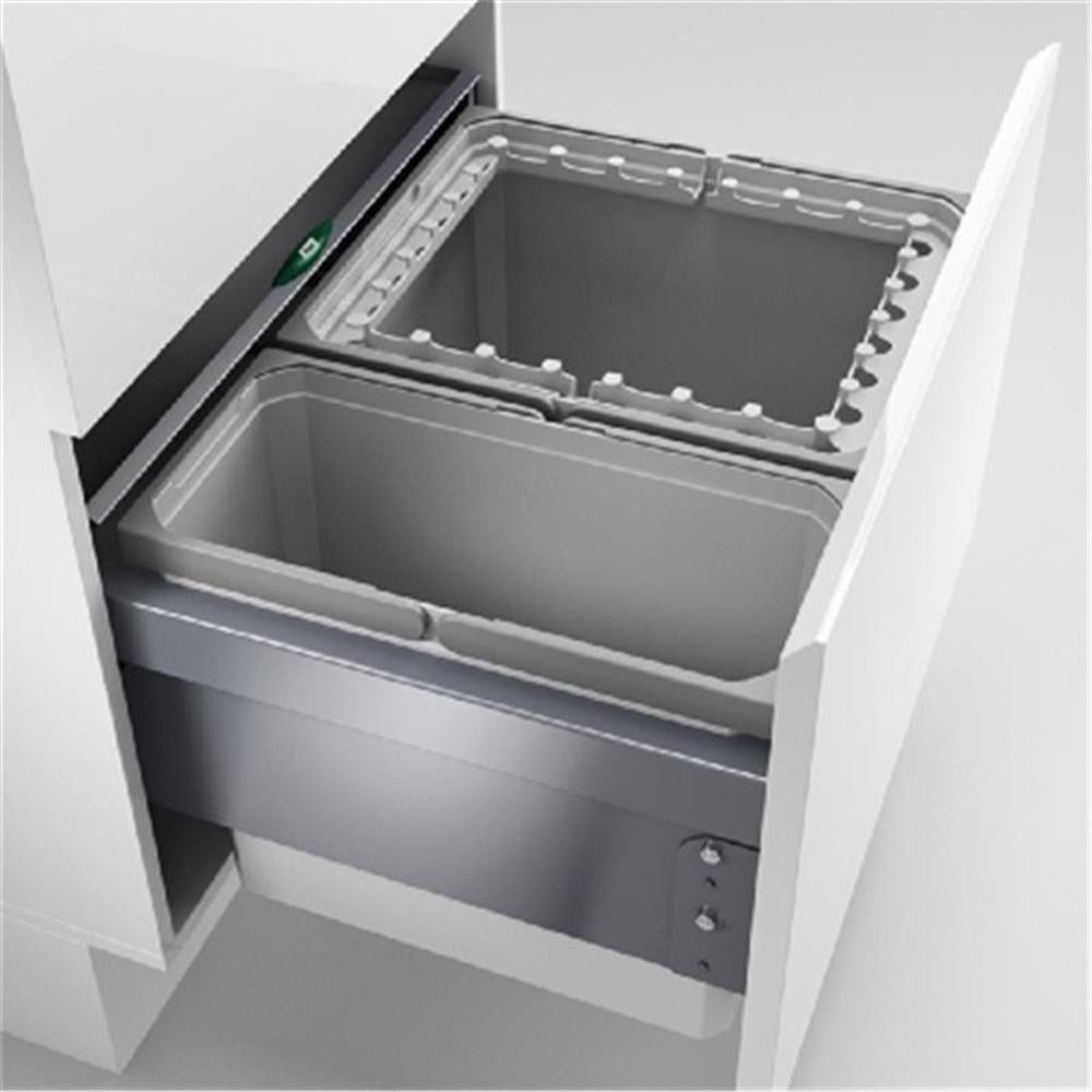 Naber Einbaumülleimer Cox® Base 360 R/600-2, hellgra, Einbau Mülltonne