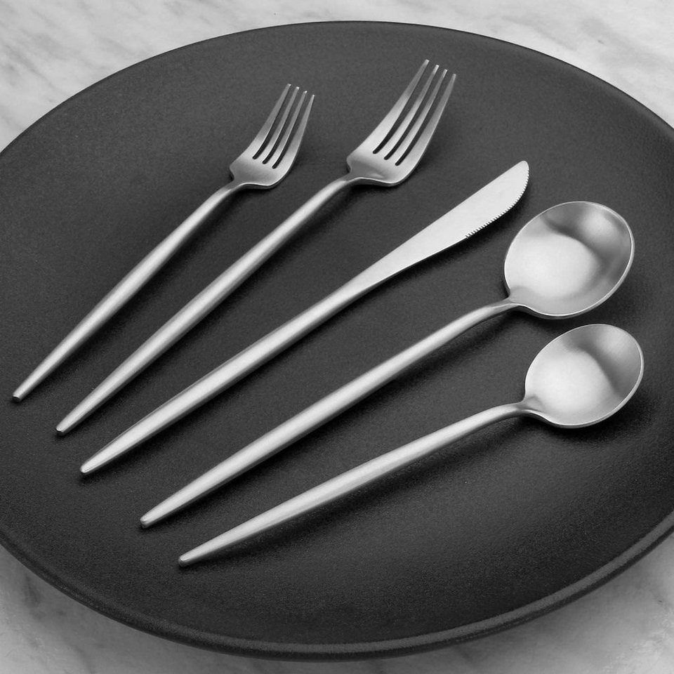 Kinglux Besteck Set 60 Teilig Edelstahl Essbesteck Set Mit Messer Gabel