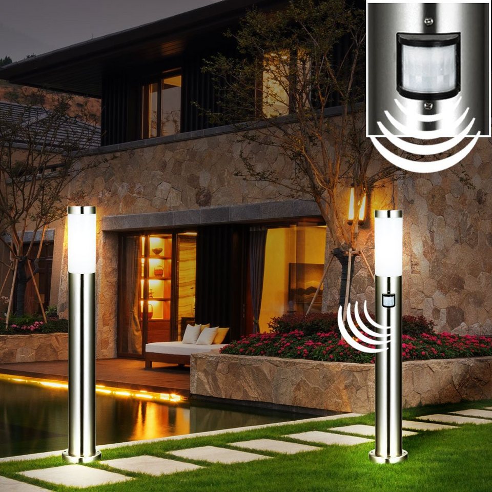 Etc Shop Sockelleuchte 2er Set Außen Lampen Garten Weg Bewegungsmelder