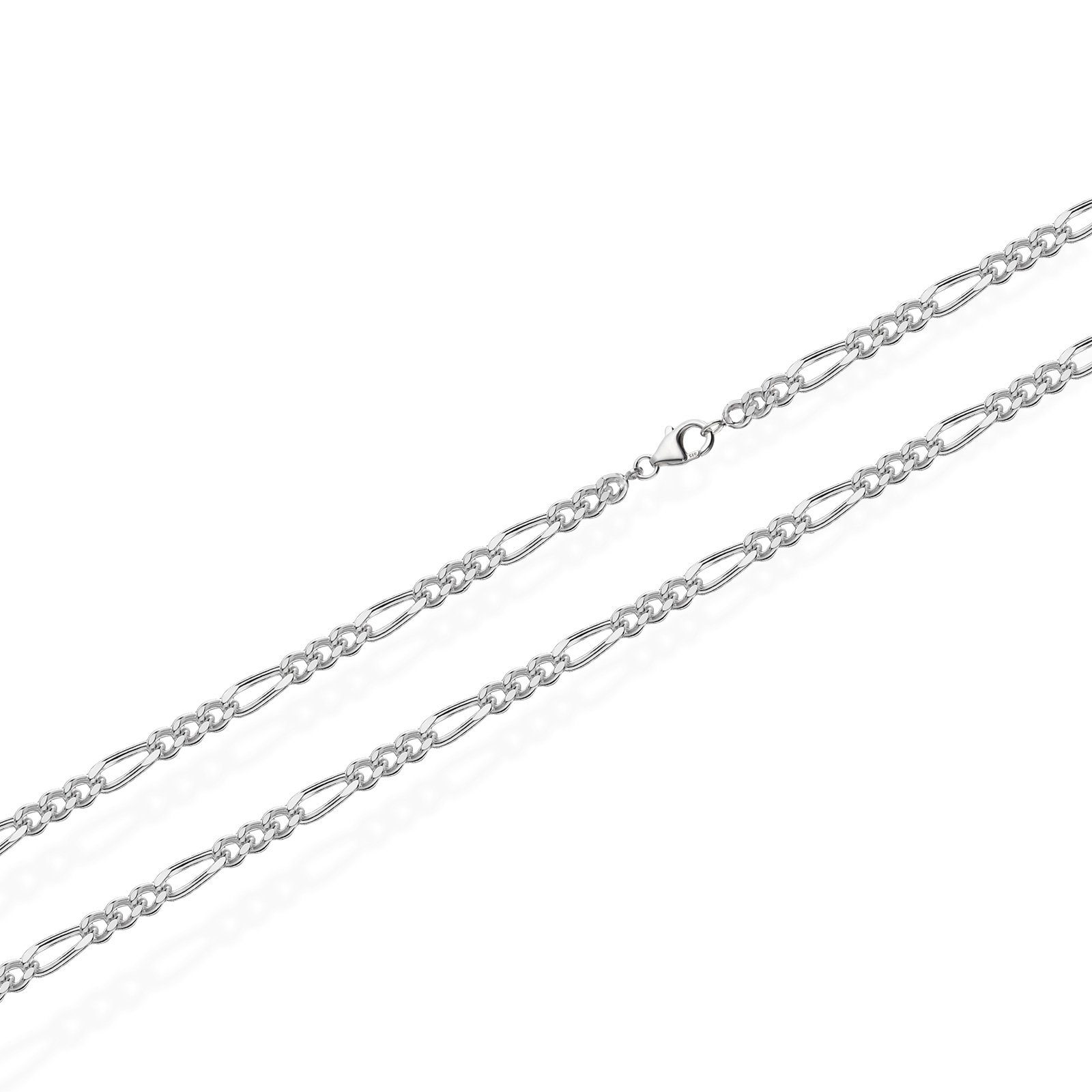 ᐅ NKlaus Silberkette 45cm 925 Sterling Silber Kette Figaro Massiv 5226 Panzerkette 1,50mm 2 (1 ...