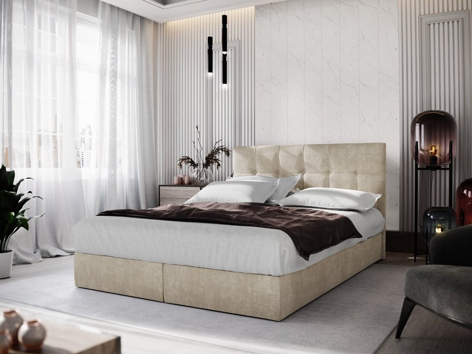 Yourhouse24 Boxspringbett Porio Mit 2 Bettkästen Doppelbett Mit Bonell