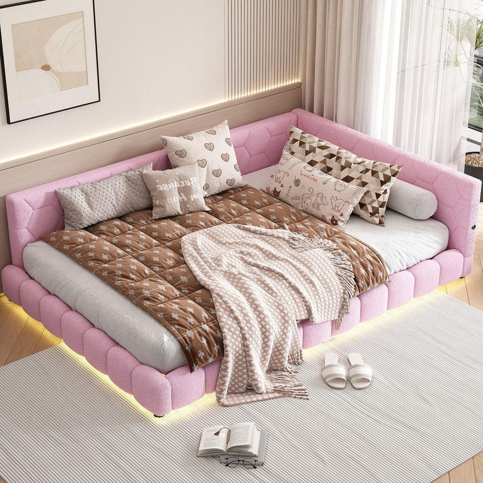 Okwish Schlafsofa Modernes Daybett Kinderbett Funktionsbett Polsterbett