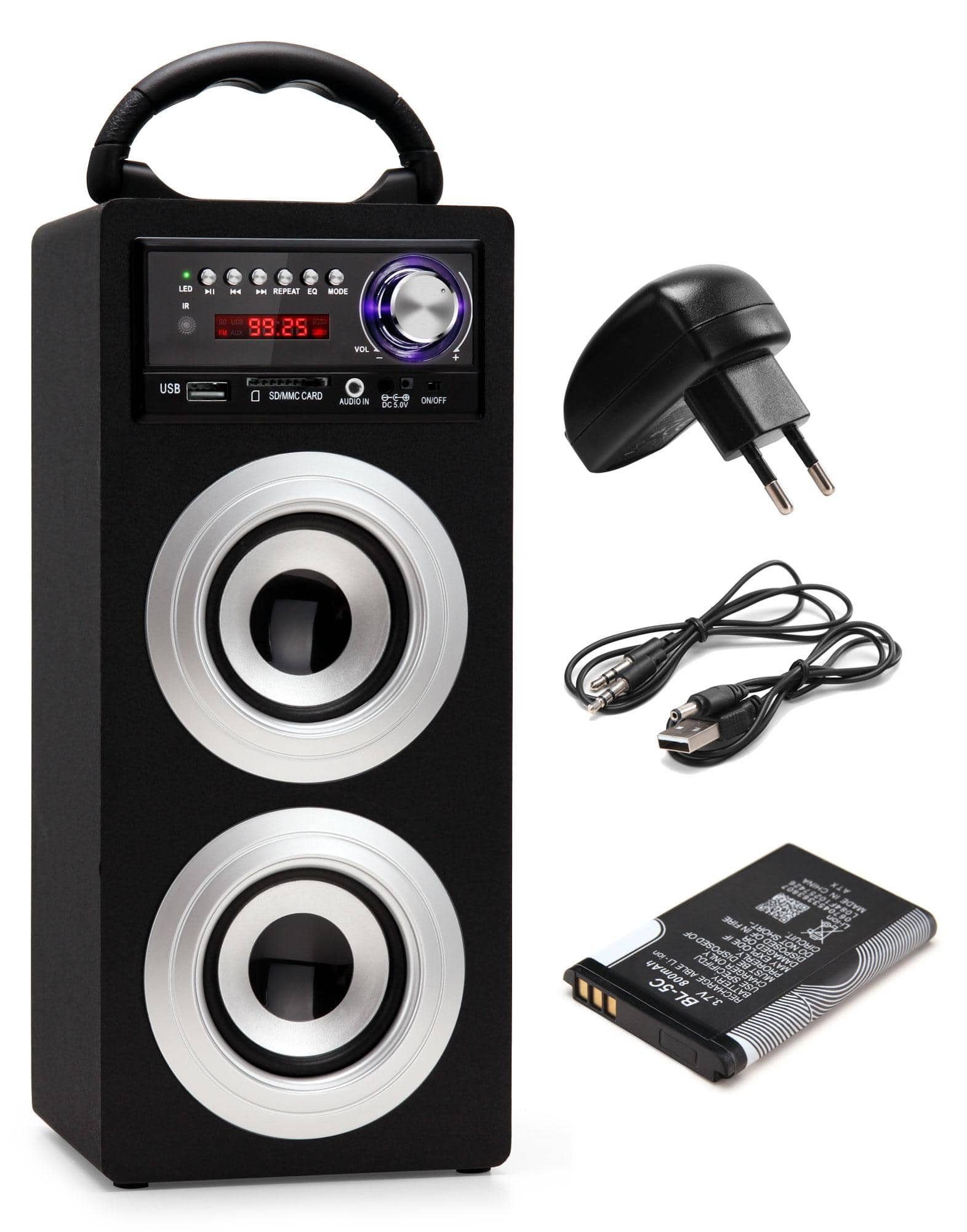 Beatfoxx Beachside BS-20BT portabler Speaker Set inkl. Ersatzakku und Netzteil Bluetooth ...