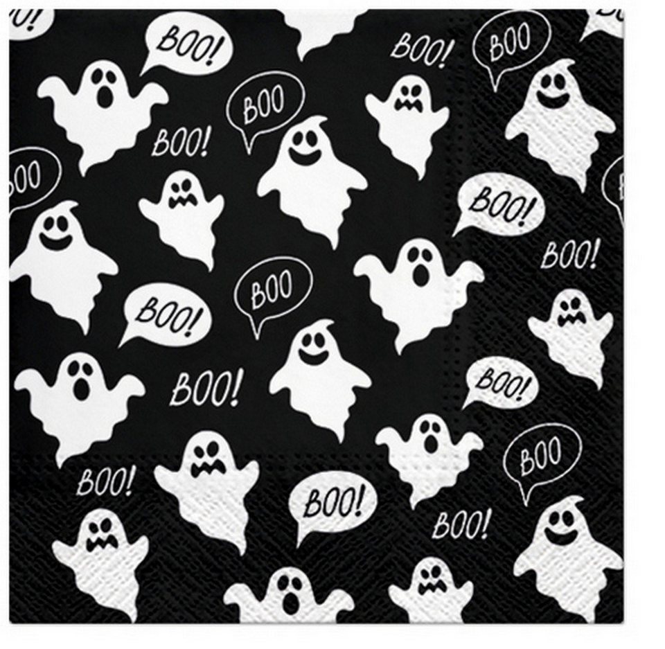 Paw Sp Z Oo Papierserviette 20 Servietten Boo Black 33x33cm 20 St