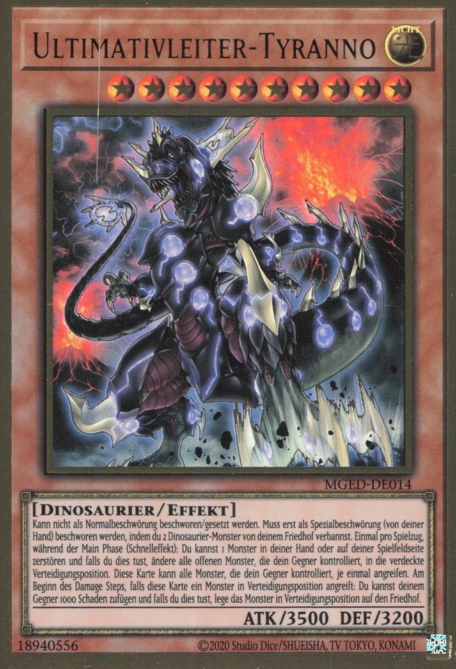 Recollectibles Sammelkarte Yugioh Karte Ultimativleiter Tyranno Yu Gi