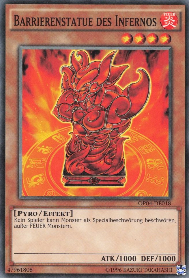 ᐅ Recollectibles Sammelkarte Yugioh Karte Barrierenstatue Des Infernos