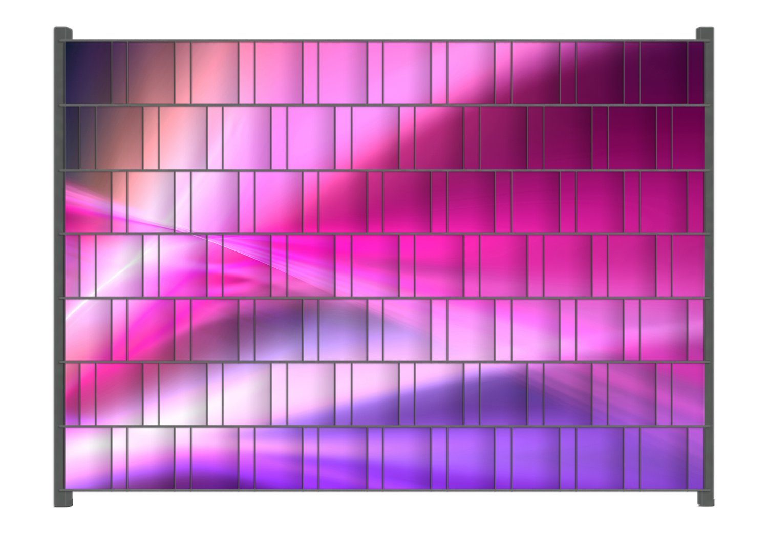 Wallario Sichtschutzstreifen Abstrakte Formen Und Linien In Pink Lila