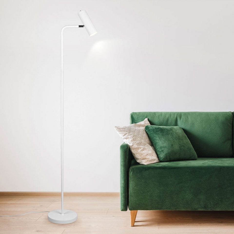Etc Shop Stehlampe Steh Leuchte Wohn Zimmer Weiß Matt Spot Strahler