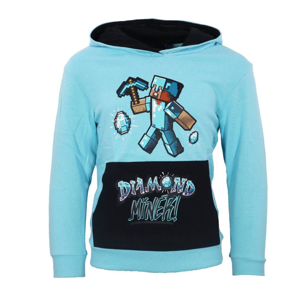 Minecraft Kapuzenpullover Minecraft Diamond Steve Kinder Hoodie ...