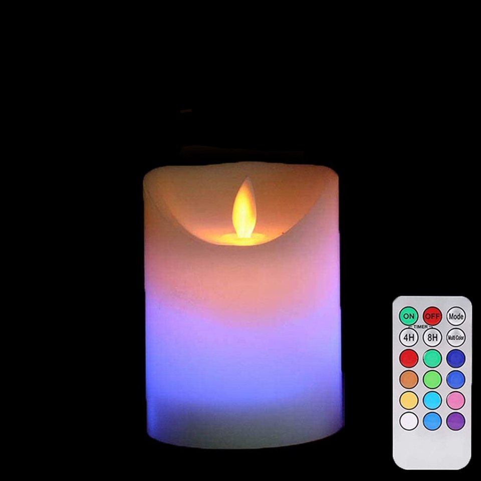 Mupoo Led Kerze Mehrfarbige Led Kerzen Licht Mit Fernbedienung