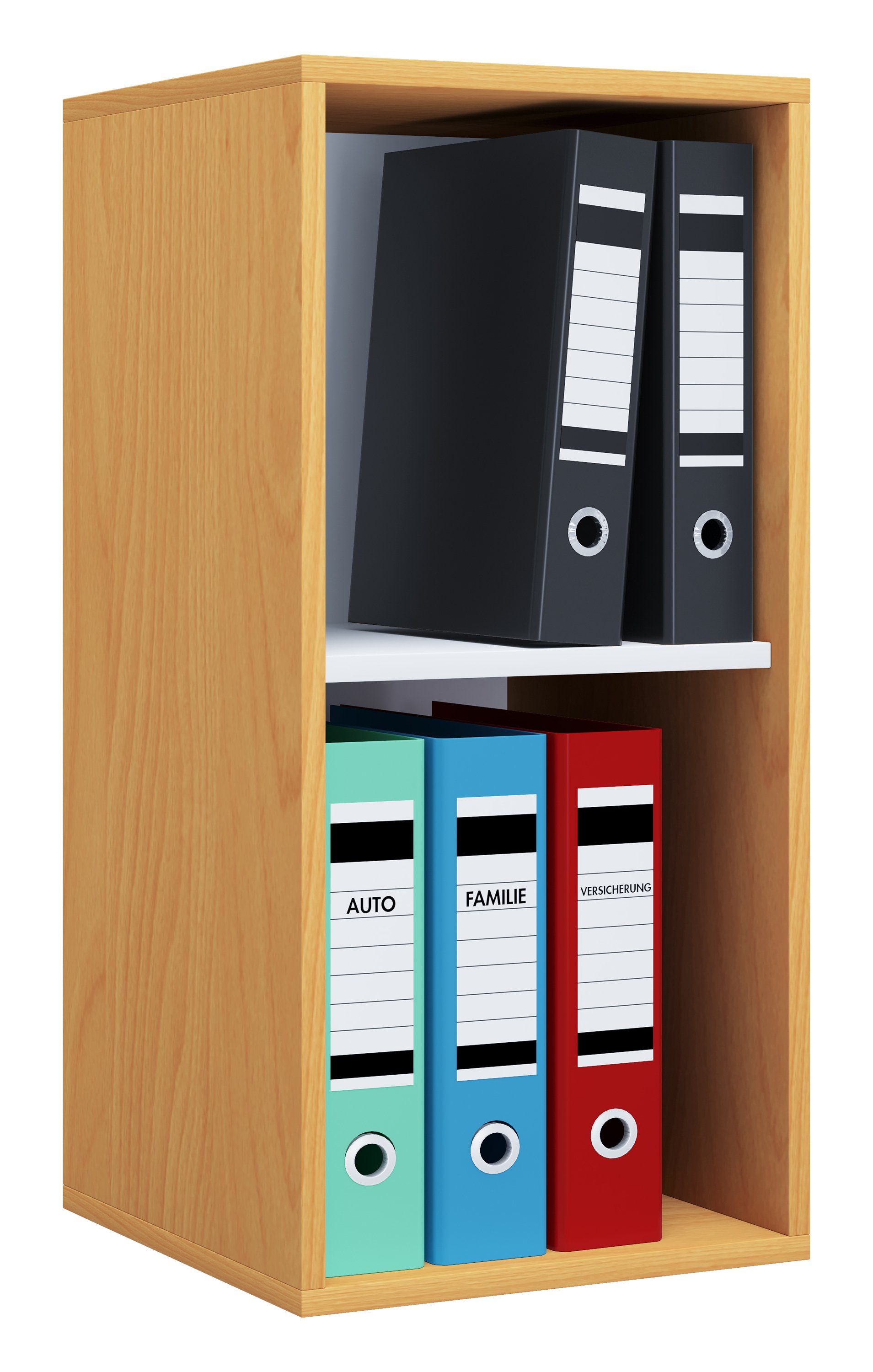 VCM Aktenregal Holz Büro Regal Bücher Ordner Aktenregal Lona l 2f ...