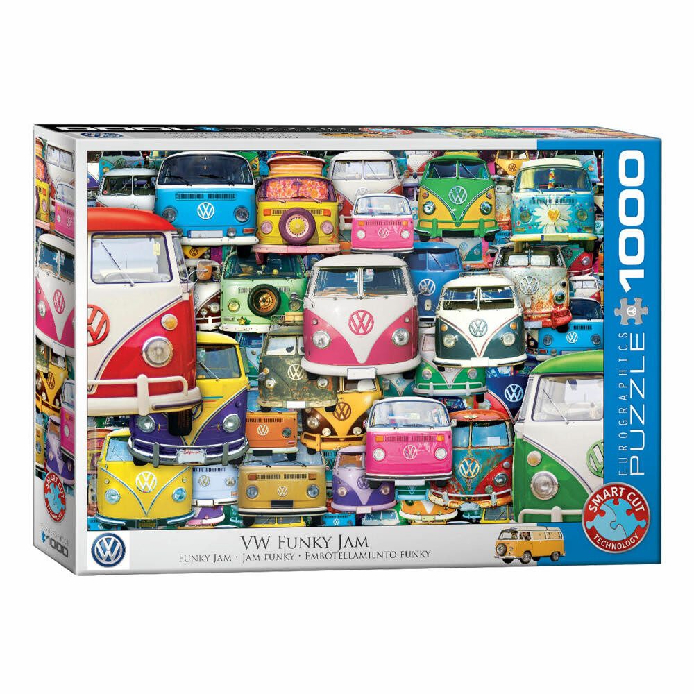 EUROGRAPHICS Puzzle VW Bus - Funky Jam, 1000 Puzzleteile, Motiv: VW Bus ...