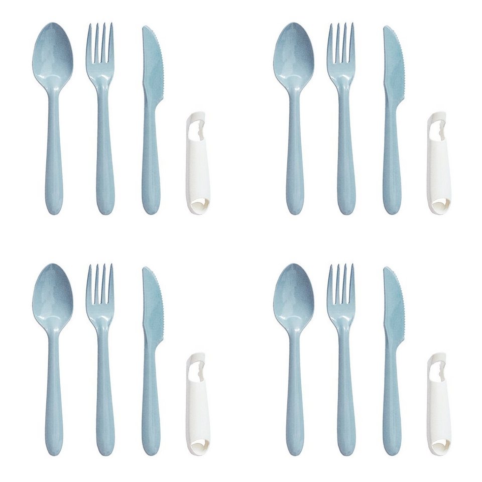Centi Besteck Set Besteckset Mehrweg Mit Halter Für 4 Personen 12 Tlg