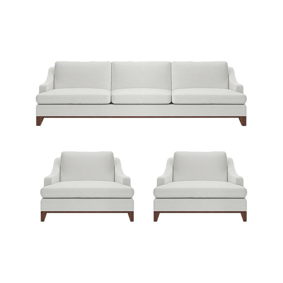 Jvmoebel Wohnzimmer Set Luxus Weiß Designer Sofagarnitur Wohnzimmer