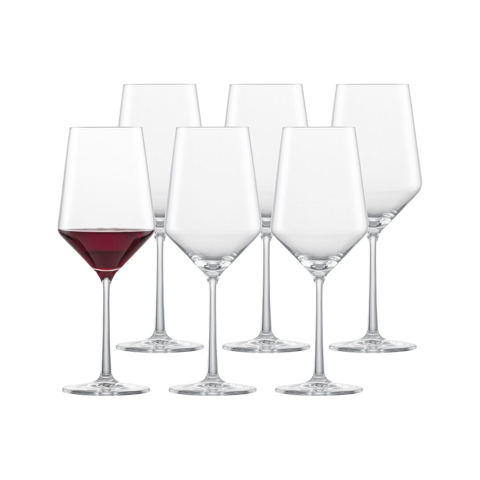 Zwiesel Glas Rotweinglas Pure Cabernet Rotweingläser 540 ml 6er Set, Glas