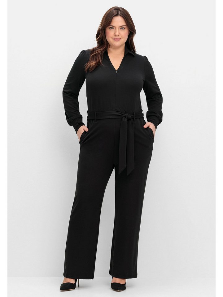 Sheego By Joe Browns Jumpsuit Große Größen Mit Bindegürtel Und