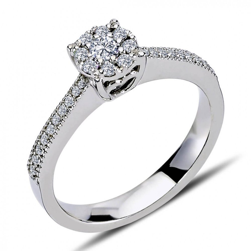 EinStein Diamant Diamantring Diamant Solitär Ring 1,00 Carat Effect ...