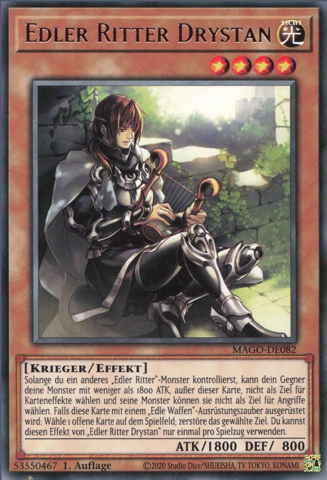 Recollectibles Sammelkarte Yugioh Karte Edler Ritter Drystan Deutsch
