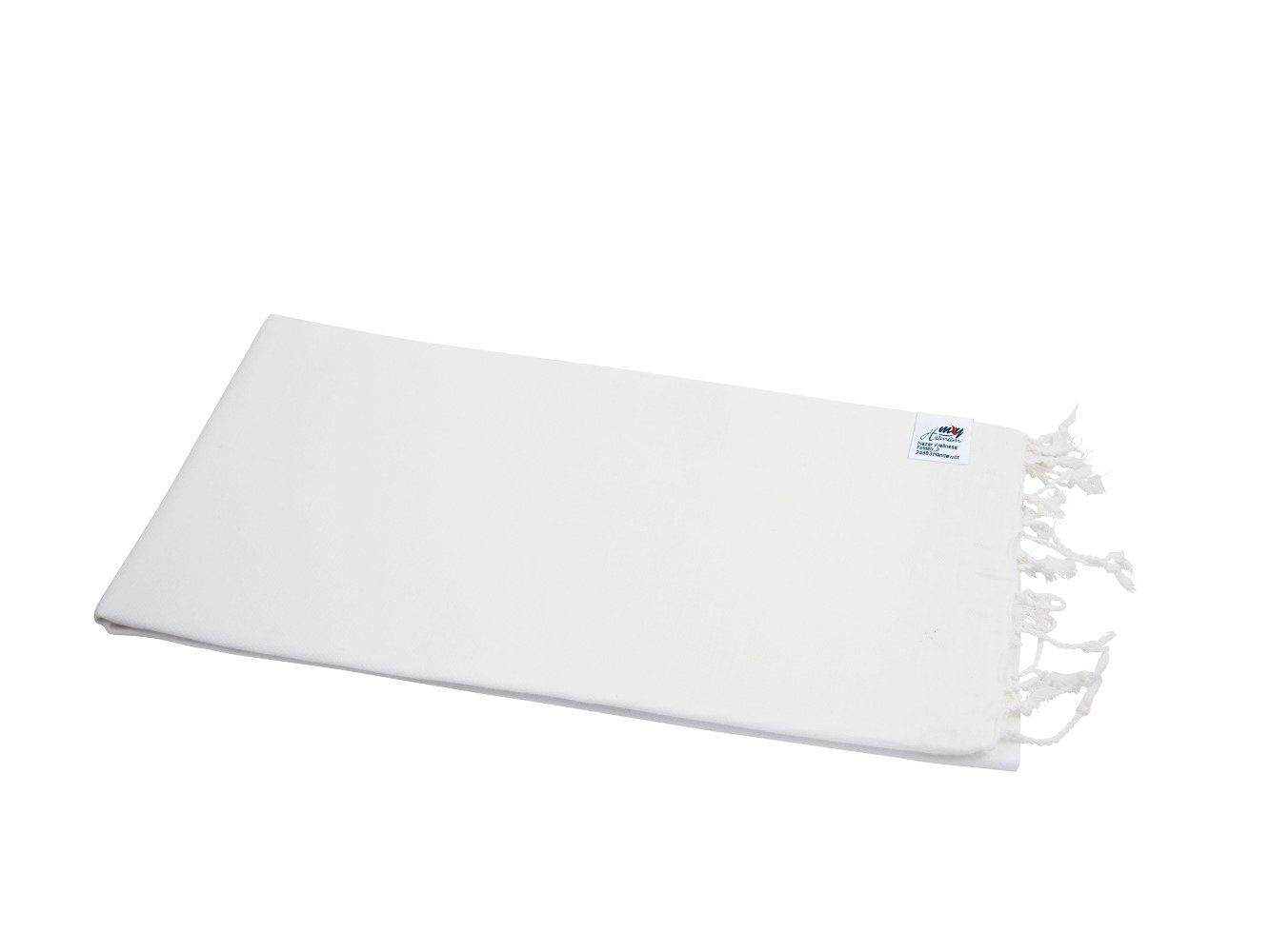 my Hamam Hamamtuch Hamamtuch Sultan weiß uni mit Fransen, Baumwolle (1-St), Pflegeleicht und ...