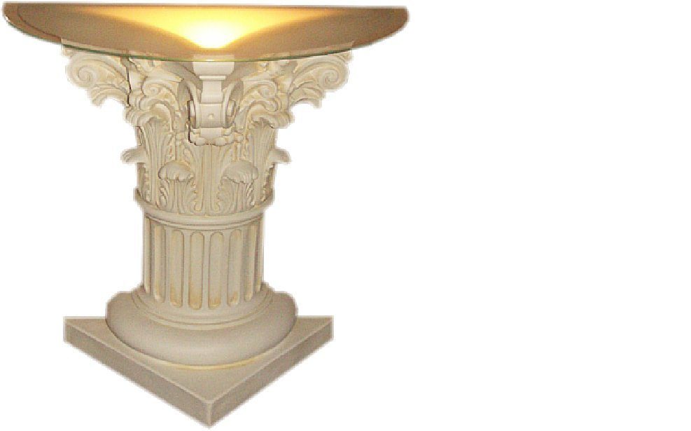 Jvmoebel Skulptur Säule Beleuchtet Dekoration Säulen Skulpturen Lampe