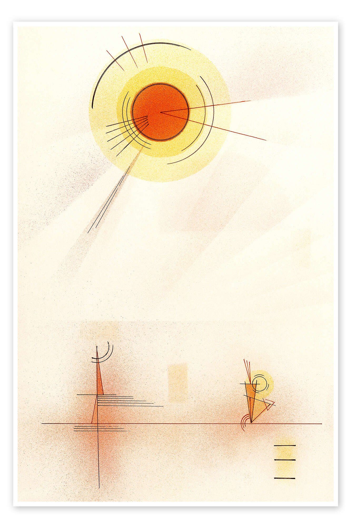Posterlounge Poster Wassily Kandinsky Strahlen Malerei