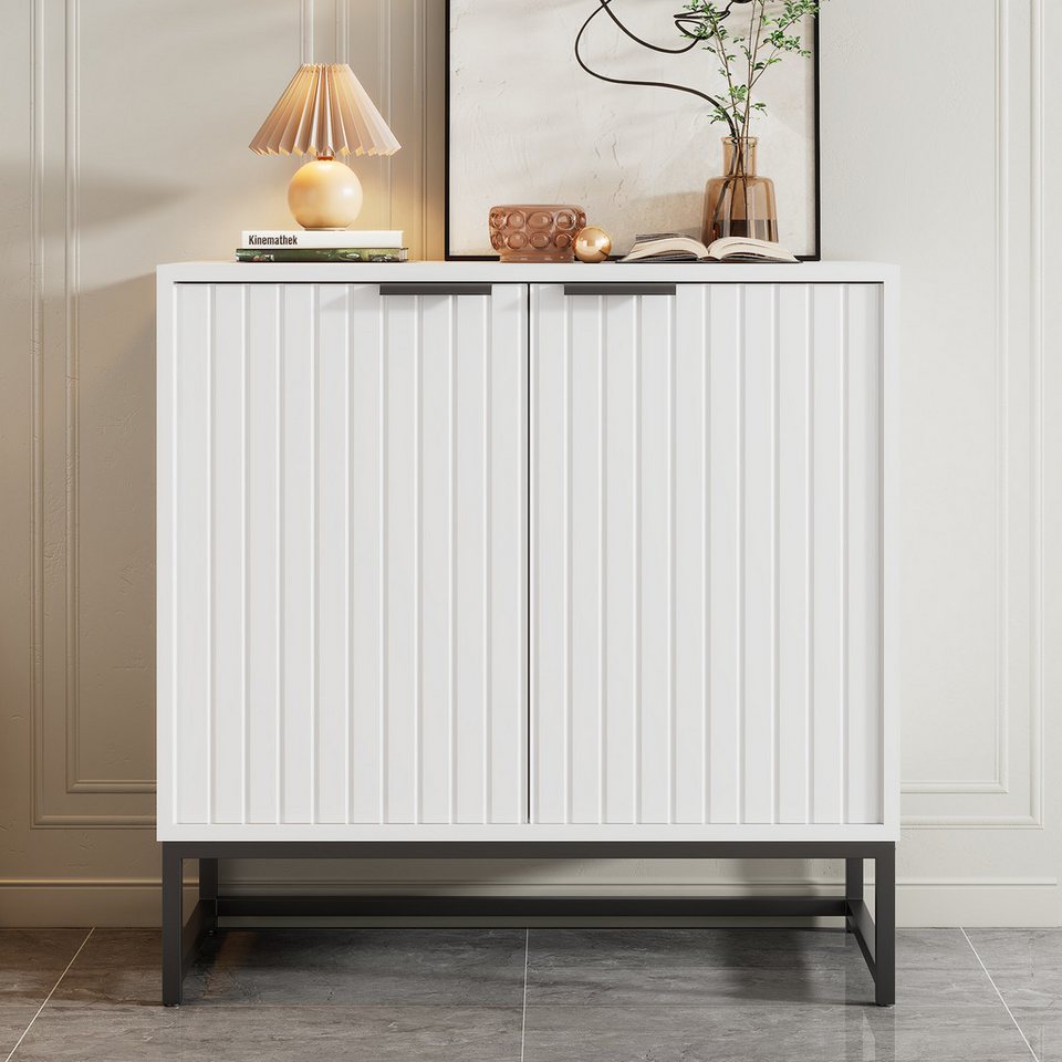 Flieks Sideboard 80x40x805 Cm 1 St Schrank Kommode Mit 2 Türen