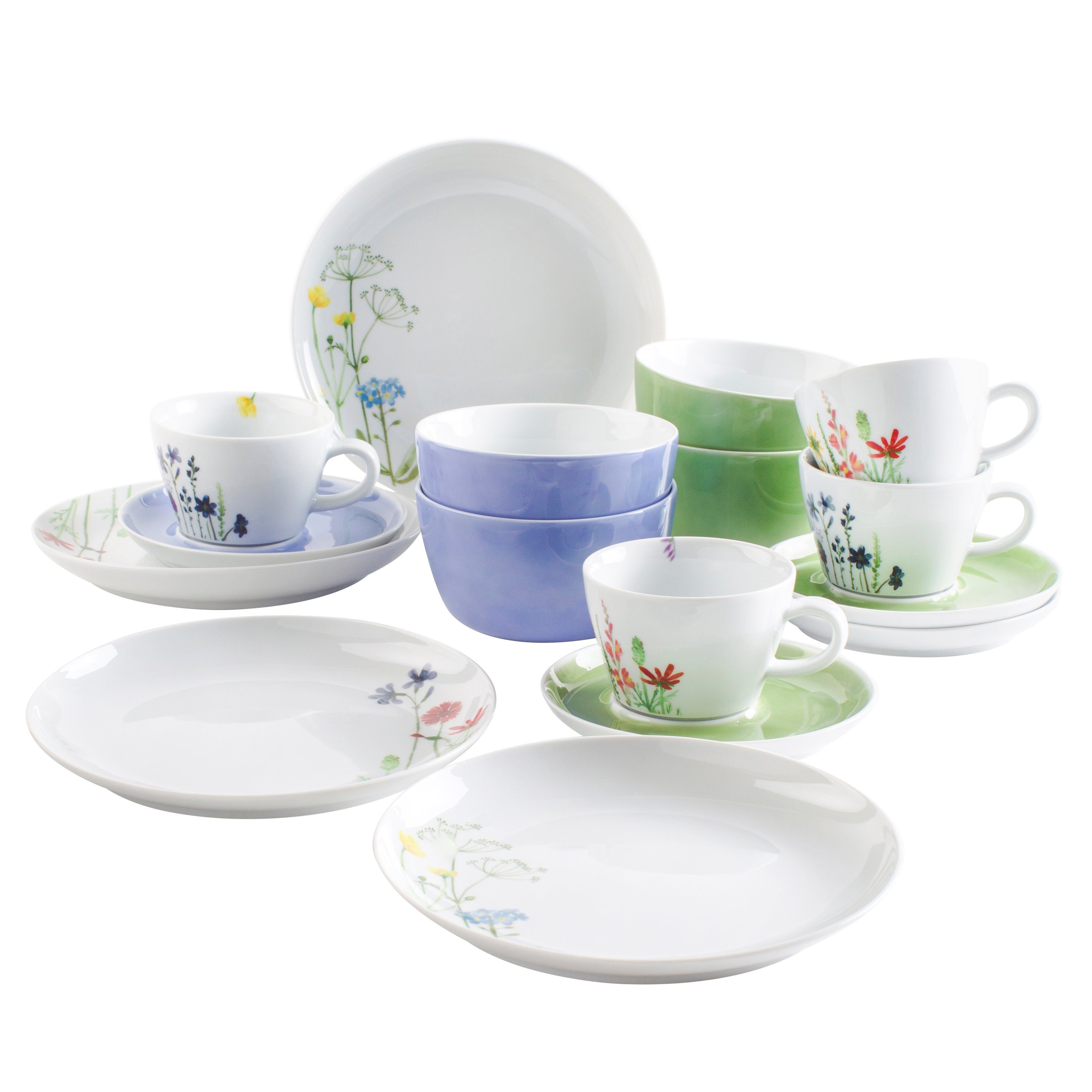 KAHLA Kombiservice Wildblume Kombiset 16tlg. (16-tlg), 4 Personen ...
