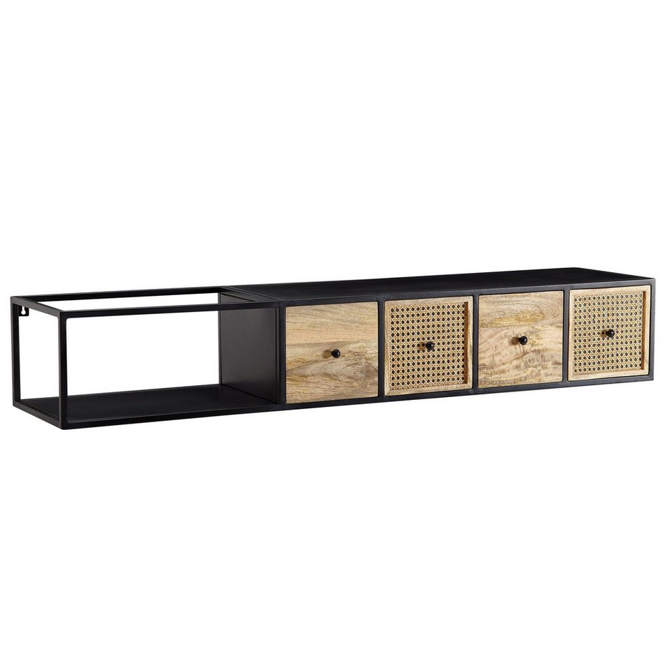 Kadima Design Lowboard Lowboard Hängend Mango Massivholz Metall