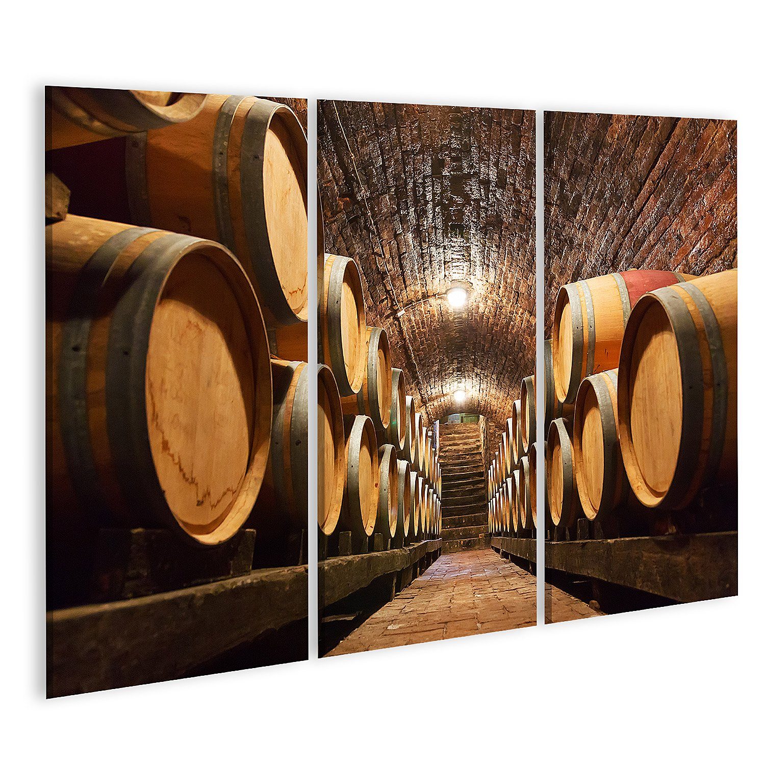 Islandburner Leinwandbild Bild Auf Leinwand Reihen Von Eichenfässern