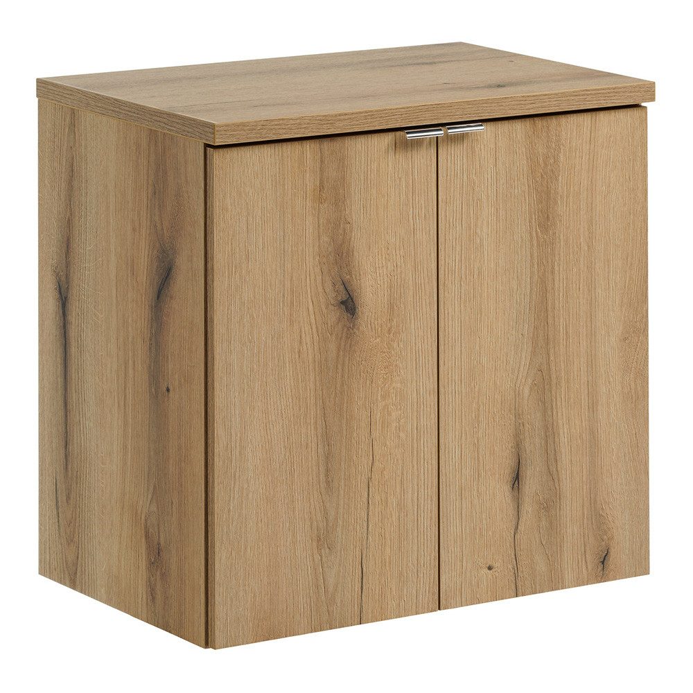 Lomadox Doppelwaschtisch Newport 56 Oak 60cm In Eiche Metallgriffe