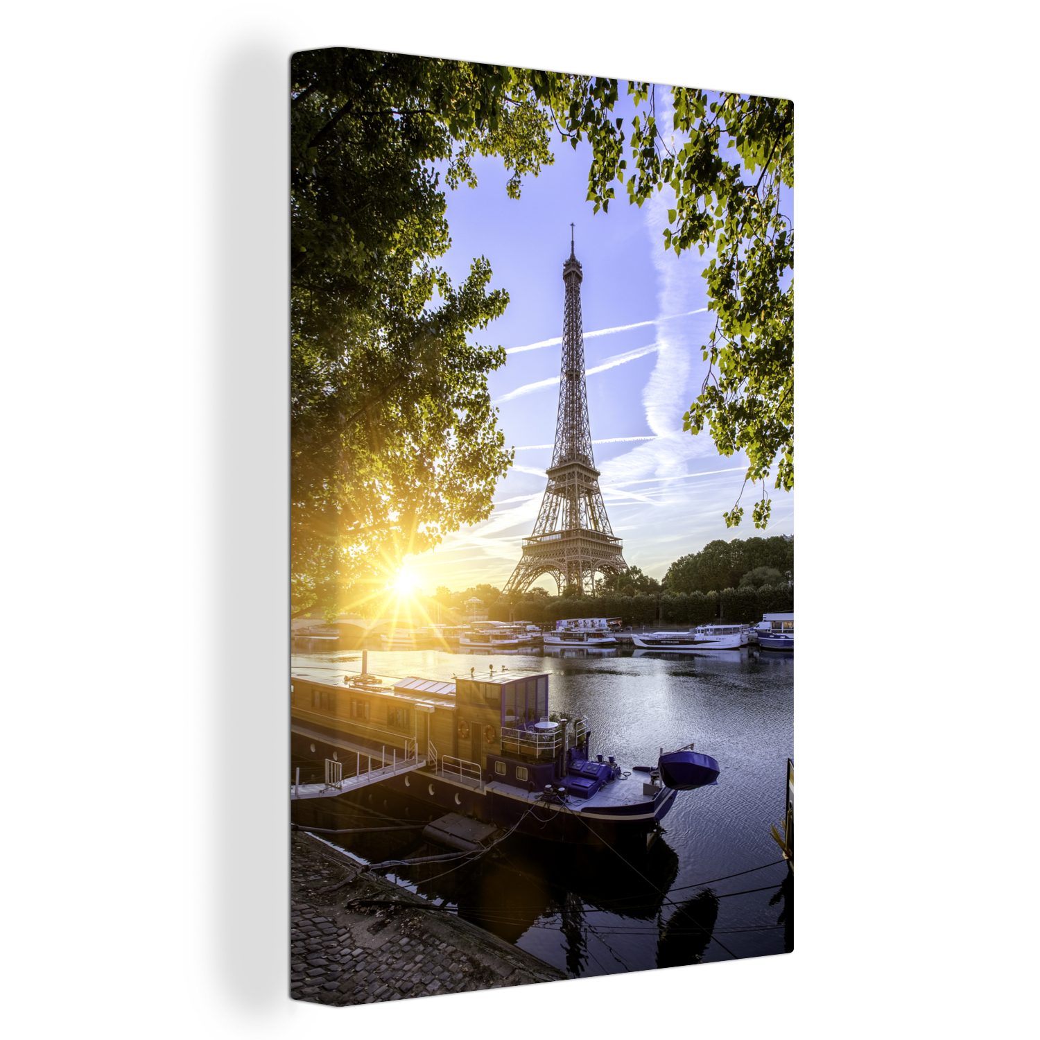 Onemillioncanvasses® Leinwandbild Paris Eiffelturm Licht 1 St