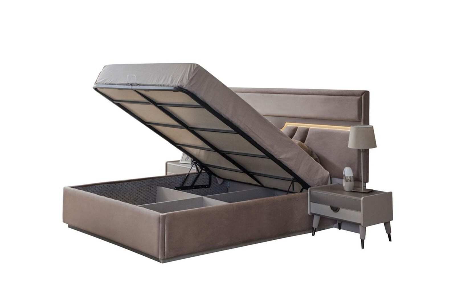 Jvmoebel Schlafzimmer Set Doppelbett Schlafzimmer Bett Nachttische
