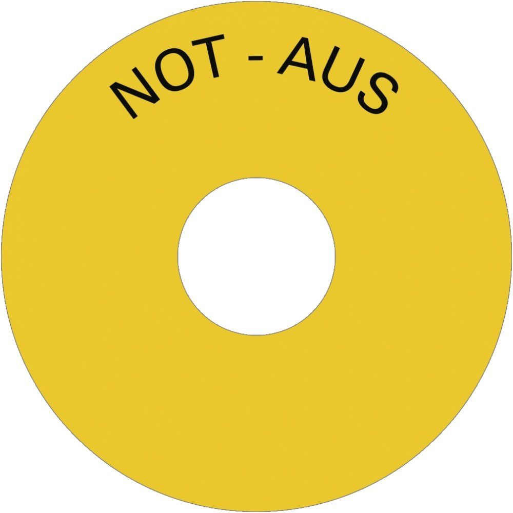 Dreifke Hinweisschild Schild NOT-AUS, Folie, Ø 75 mm