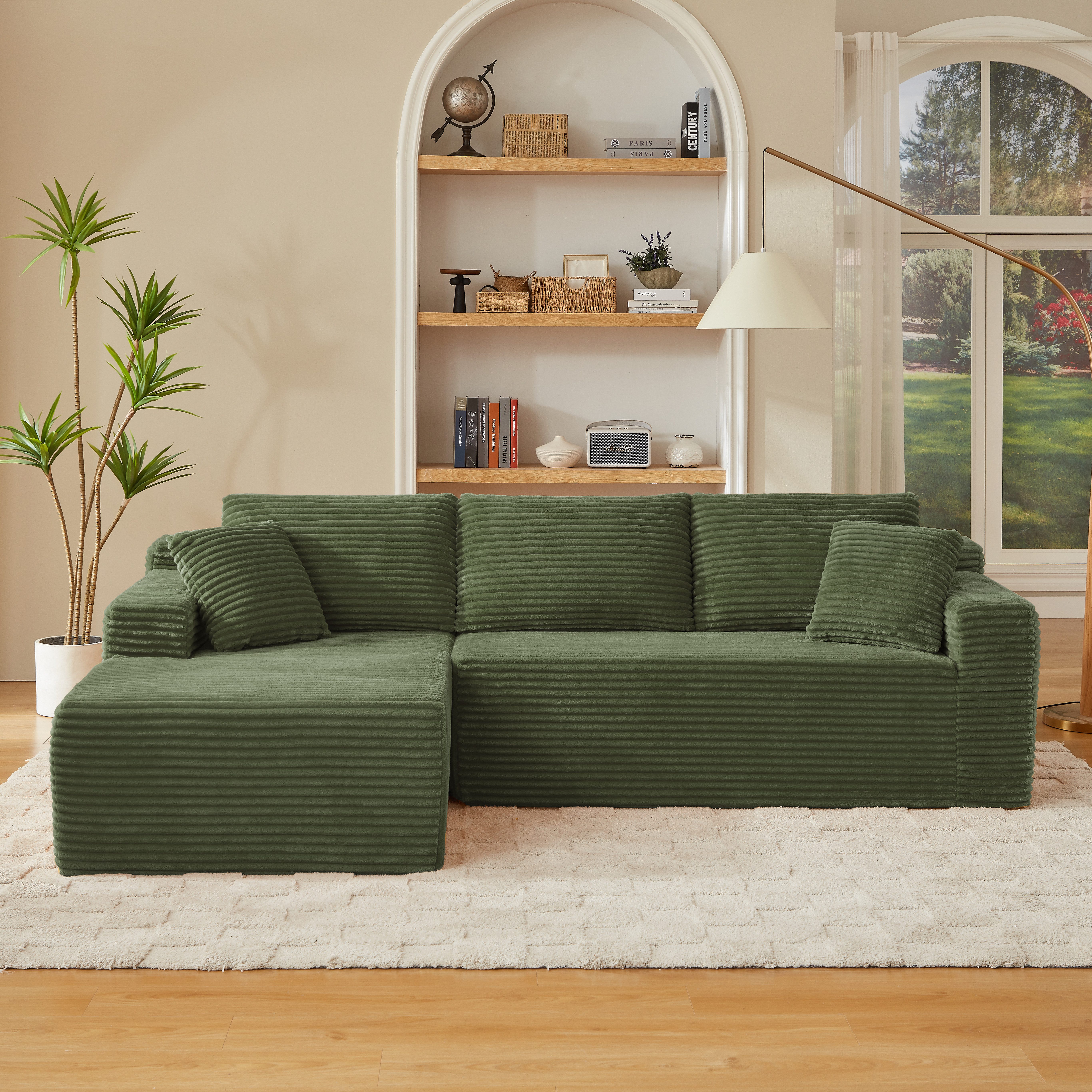Sofa L Form Grun