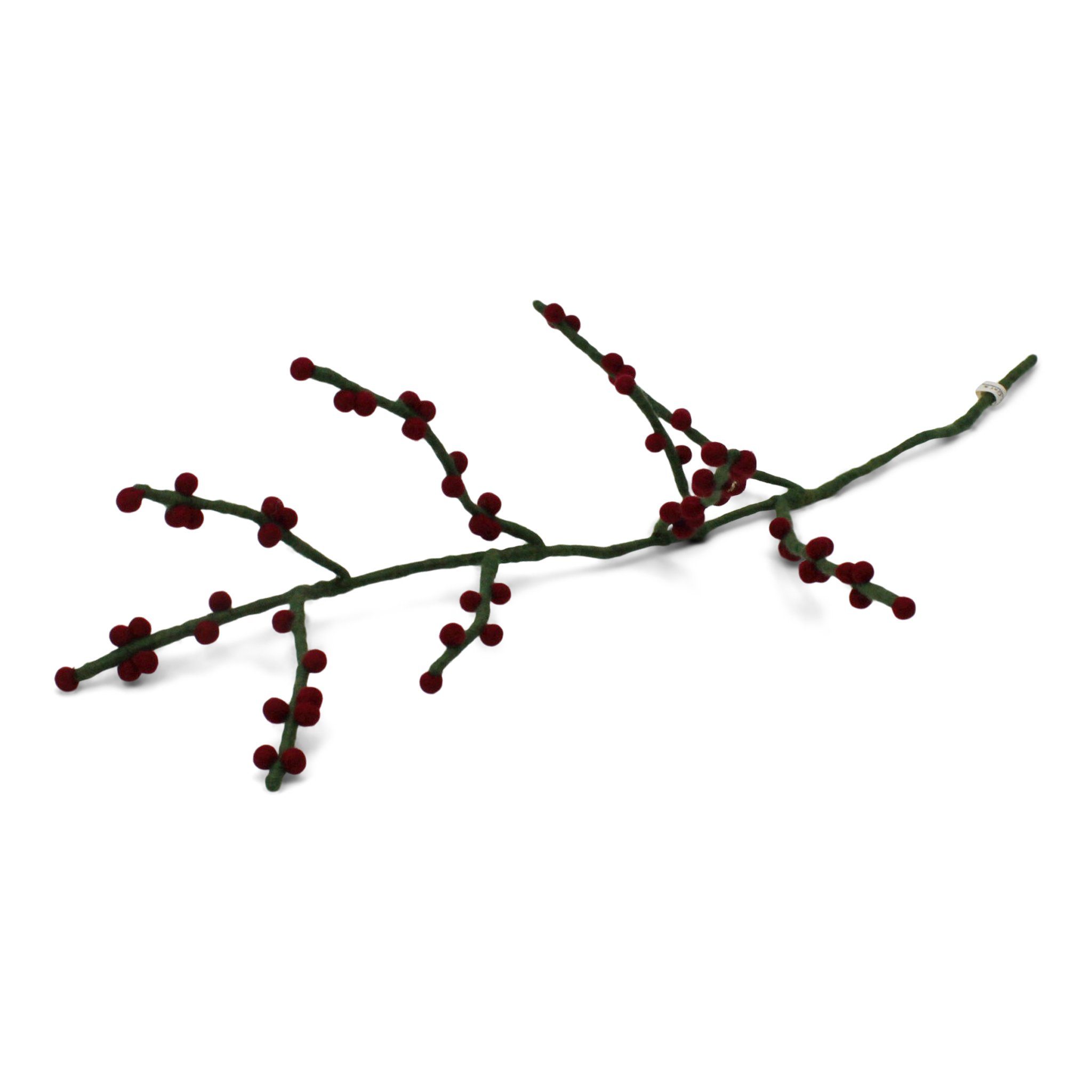 Kunstblumenstrauß Zweig aus Filz, fairtrade, handmade Zweig mit Beeren ...