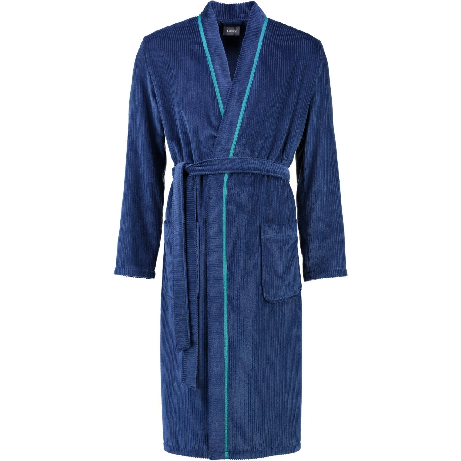 Cawö Herrenbademantel Hoch Tief Velours 5702 Kimono Velours Kimono