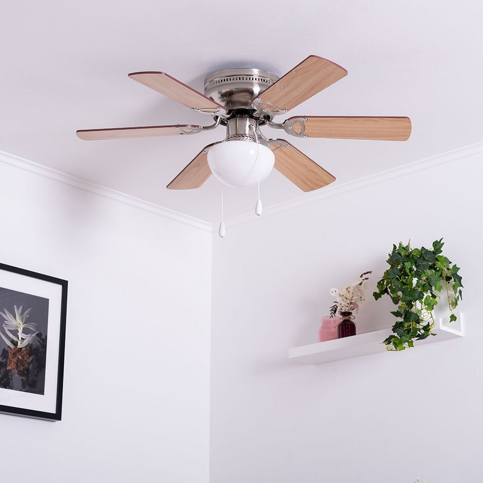 Etc Shop Deckenventilator Deckenventilator Mit Led Licht Zugschalter