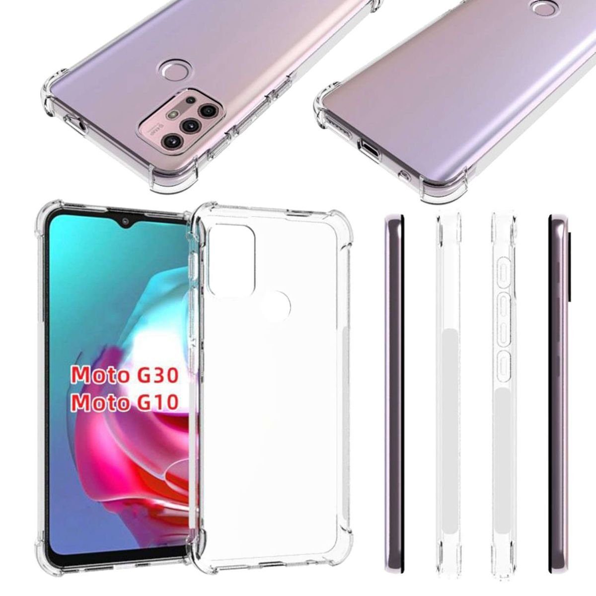 Wigento Handyhülle Für Motorola Moto G30 G10 Silikoncase Schock Tpu
